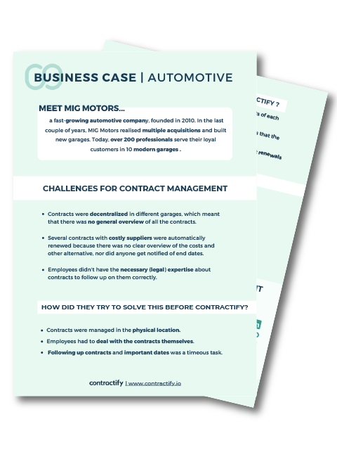 Contractify business cases